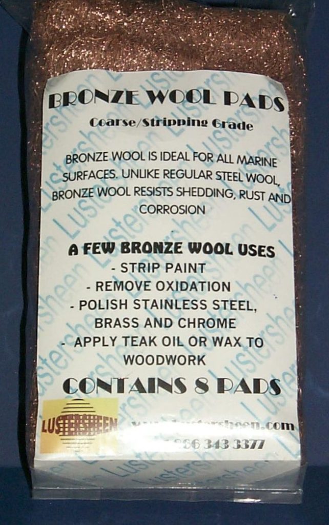 8 Pad Pack Bronze Wool Pads in Poly Pack by Lustersheen | Mann Wood Care